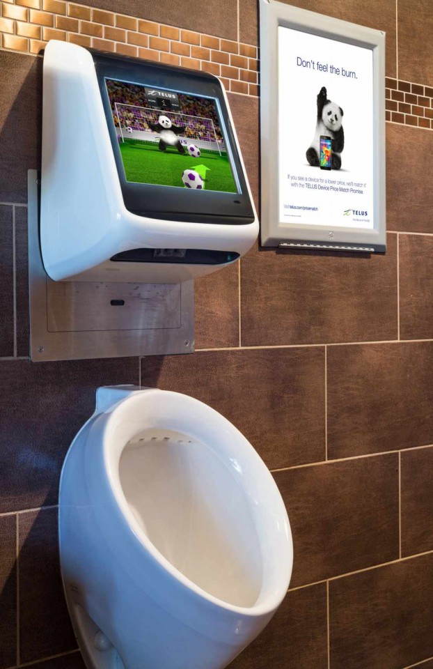 Telus installs a World Cup games at Toronto’s urinals » Strategy