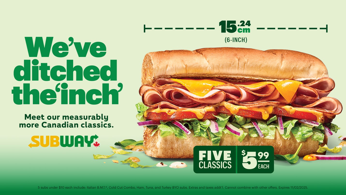 Subway Canada ditches inches to embrace the metric system » Strategy